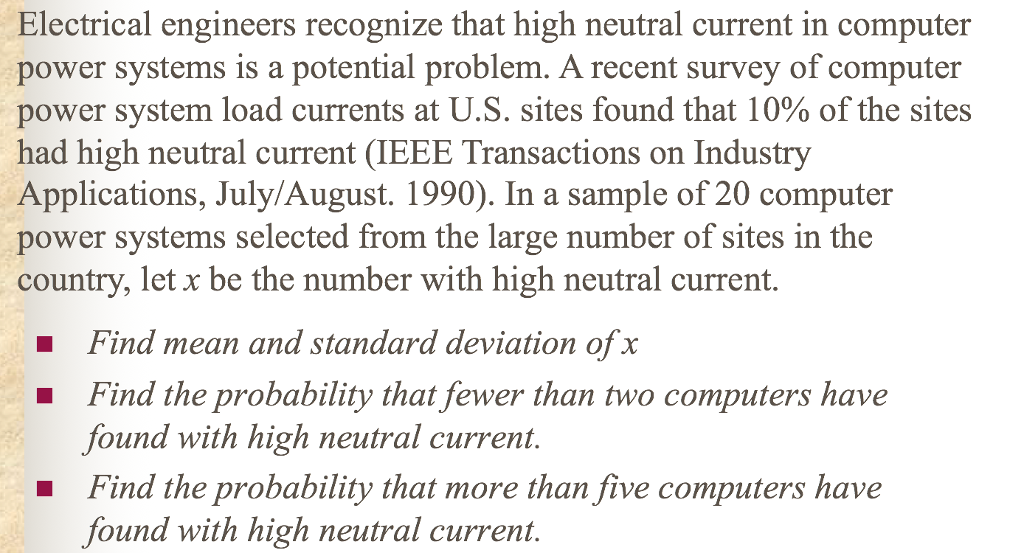 Solved Electrical engineers recognize that high neutral | Chegg.com