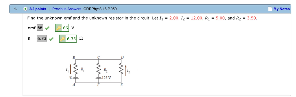 Solved Find the unknown emf and the unknown resistor in the | Chegg.com