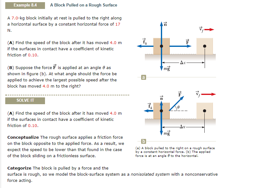 Solved Example 8.4 A Block Pulled on a Rough Surface A | Chegg.com