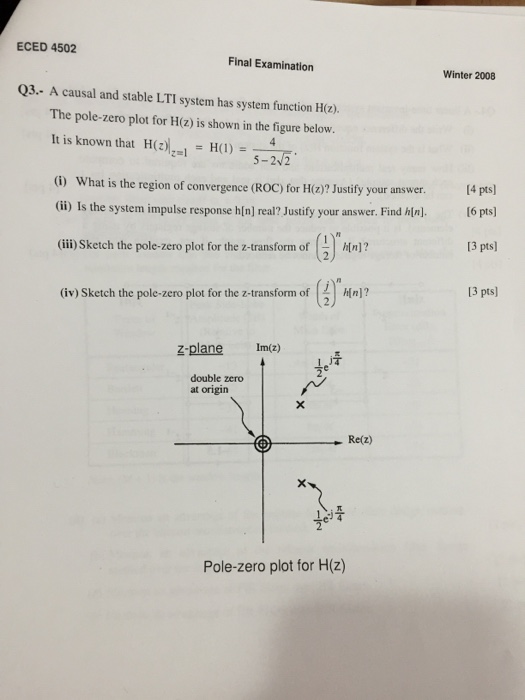 Solved A causal and stable LT1 system has system function | Chegg.com