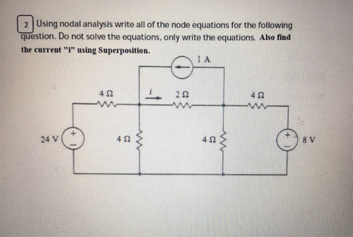 Solved Using nodal analysis write all of the node equations | Chegg.com