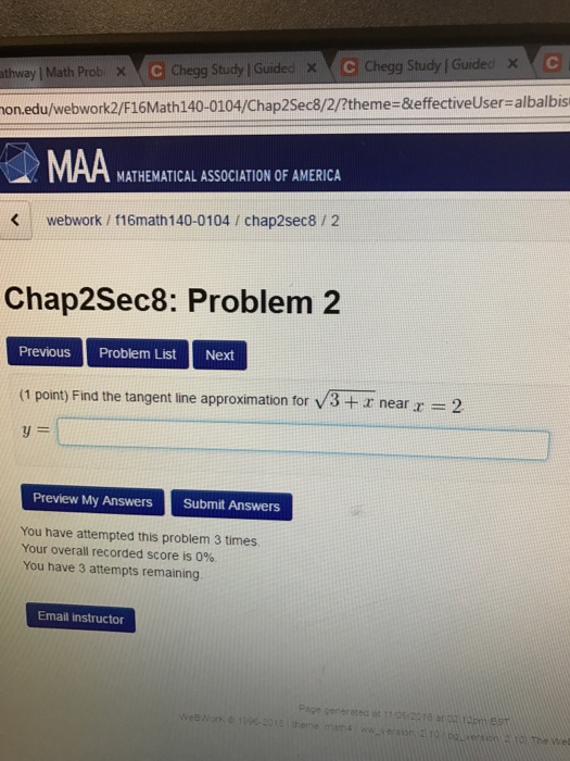Solved Find the tangent approximation for squareroot 3 + x | Chegg.com