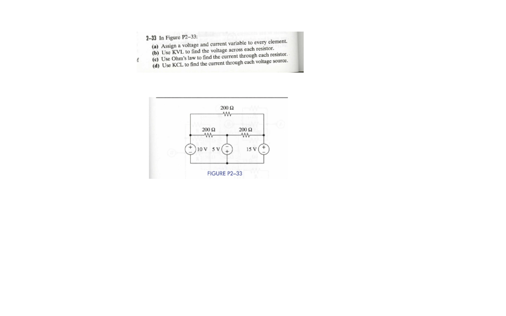Solved 2-33 In Figure P2-33: (a) Assign a voltage and | Chegg.com