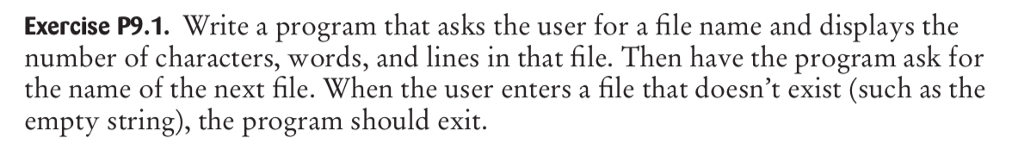 Solved Exercise P9.1. Write a program that asks the user for | Chegg.com