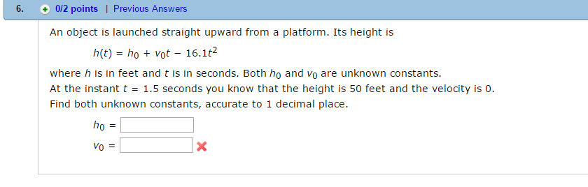 Solved An object is launched straight upward from a | Chegg.com