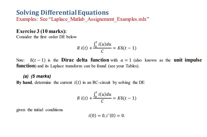 Solved Solving Differential Equations Examples: See | Chegg.com