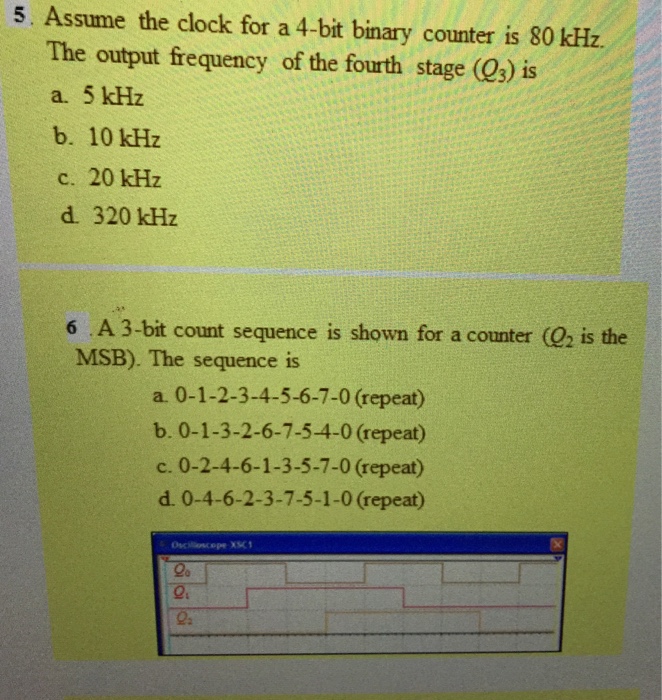 Solved Assume the clock for a 4-bit binary counter is 80 | Chegg.com