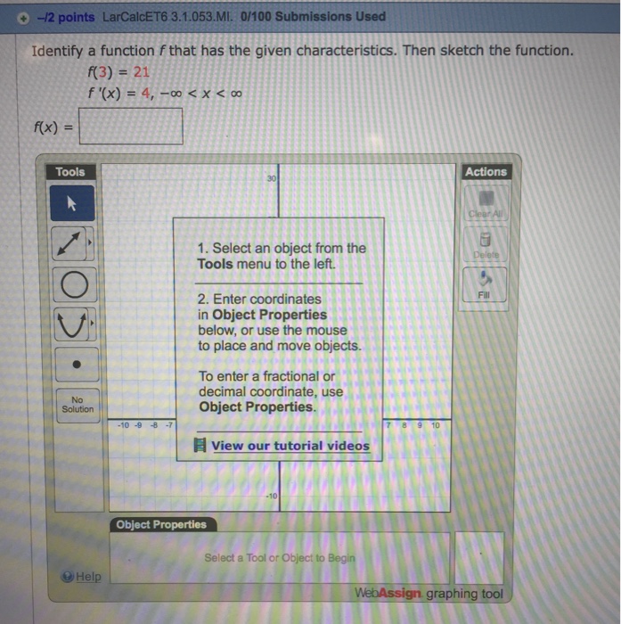 Solved Identify a function f that has the given | Chegg.com