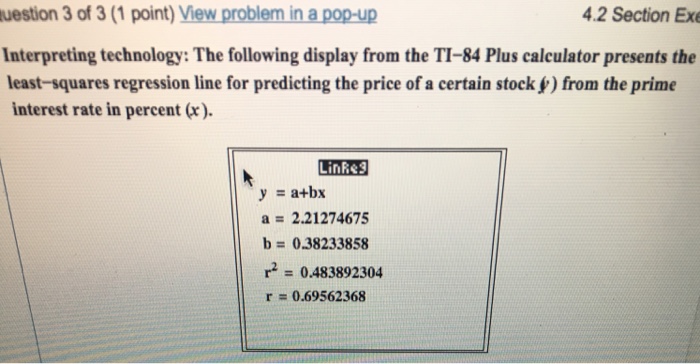 Solved uestion 3 of 3 (1 point) View problem in a pop-up | Chegg.com Solved uestion 3 of 3 (1 point) View problem in a pop-up | Chegg.com