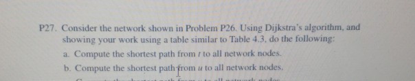 Solved P27. Consider the network shown in Problem P26. Using | Chegg.com Solved P27. Consider the network shown in Problem P26. Using | Chegg.com