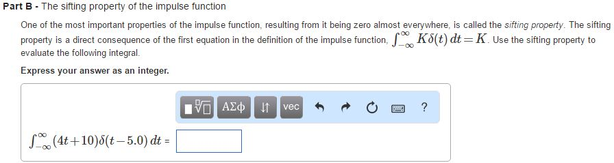 Solved Part A The relationship between the impulse function | Chegg.com