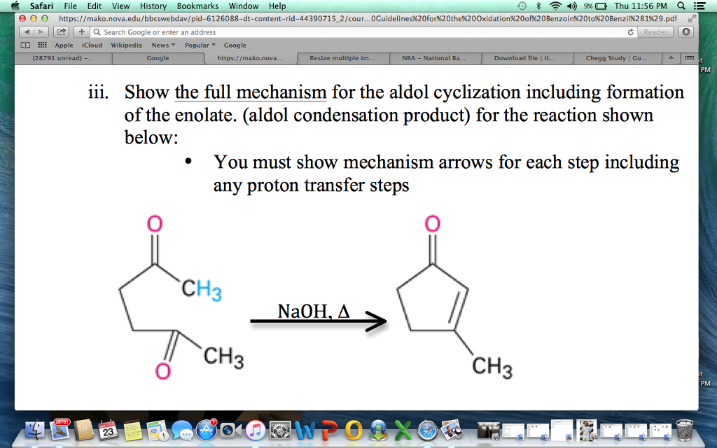 Solved Show the full mechanism for the aldol cyclization | Chegg.com