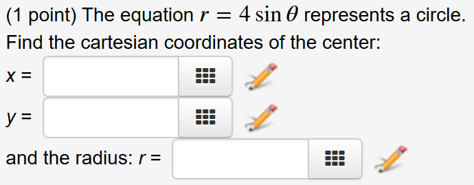 Solved The equation r = 4 sin theta represents a circle. | Chegg.com