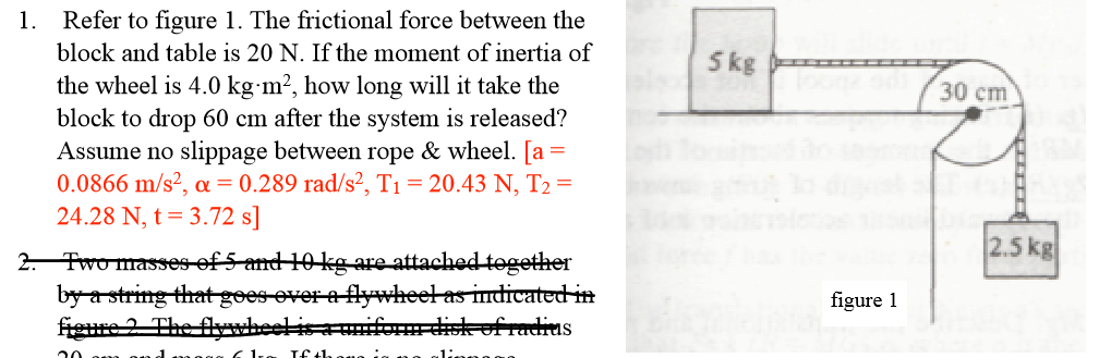 Solved Refer to figure 1. The factional force between the | Chegg.com