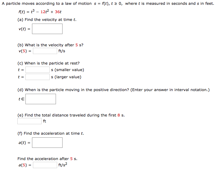 Solved A particle moves according to a law of motion s f(t), | Chegg.com
