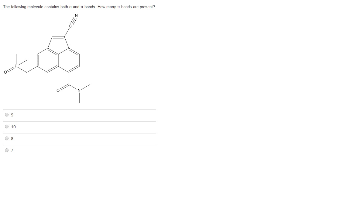 Solved The following molecule contains both o and tt bonds. | Chegg.com