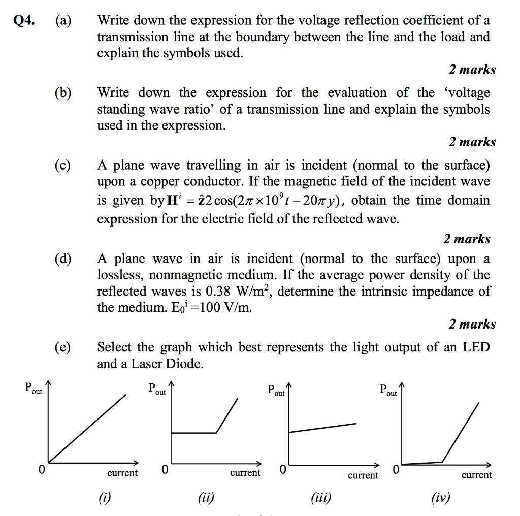Solved Write down the expression for the voltage reflection | Chegg.com