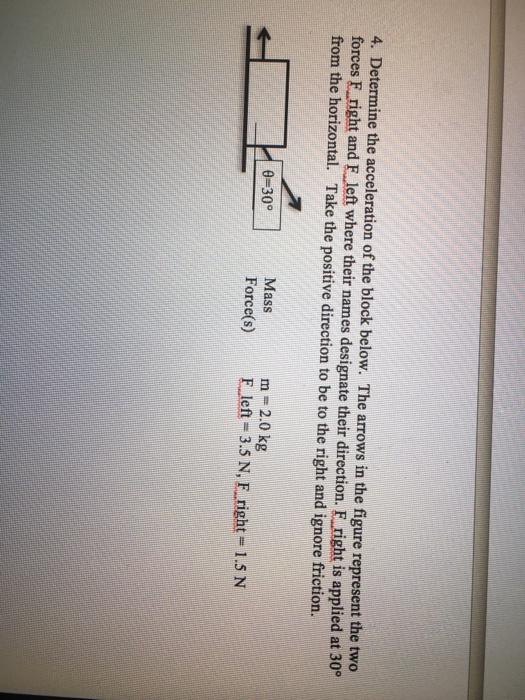Solved Determine the acceleration of the block below. The | Chegg.com