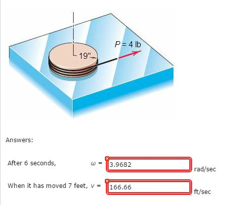 Solved The 41-lb solid circular disk is initially at rest on | Chegg.com