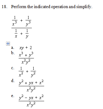 Solved Perform the indicated operation and simplify. 1/x^3 | Chegg.com