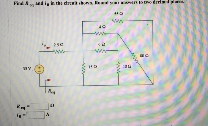 Solved Find R eq and I0 in the circuit shown. Round your | Chegg.com