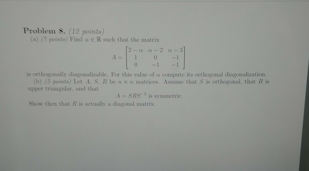 Solved Problem 8. (12 points (a) (7 points) Find a R such | Chegg.com Solved Problem 8. (12 points (a) (7 points) Find a R such | Chegg.com