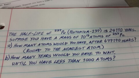 Solved The half-life of^239 Pu (plutonium-239) is 24110 | Chegg.com