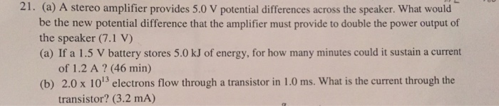 Solved My professor gave us the answers in parentheses but I | Chegg.com