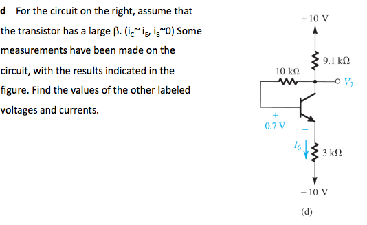Solved For the circuit on the right, assume that the | Chegg.com
