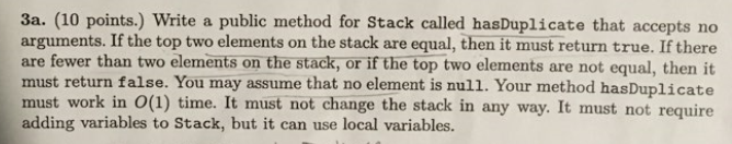 Solved 3. Questions 3a, 3b, and 3c are about the Java class | Chegg.com