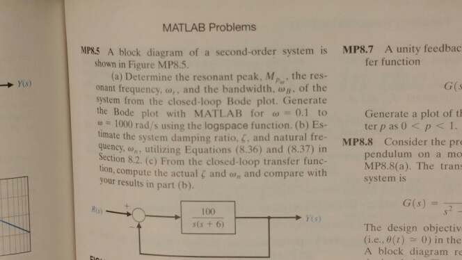 Solved A block diagram of a second-order system is shown in | Chegg.com