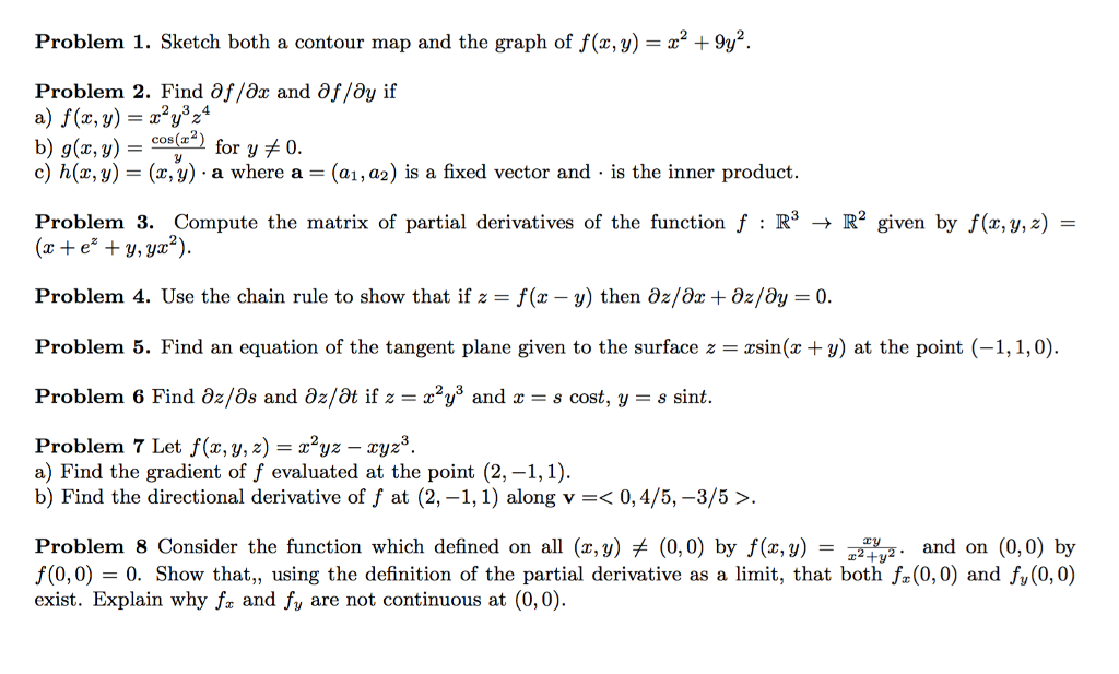 Solved Problem 1. Sketch both a contour map and the graph of | Chegg.com