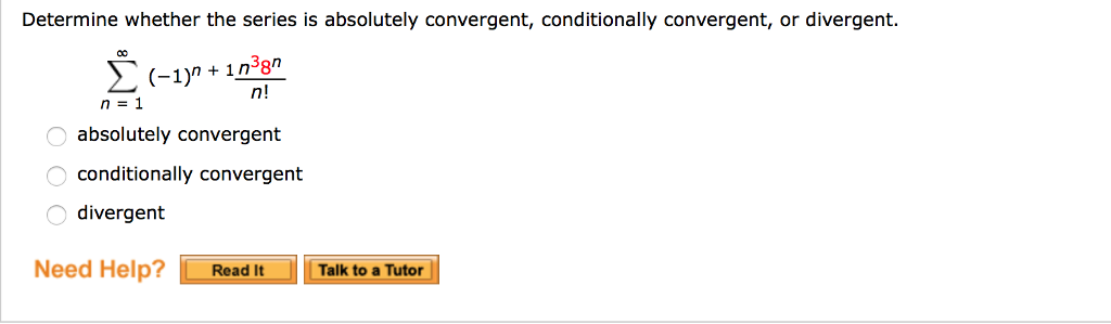 Solved Determine whether the series is absolutely | Chegg.com