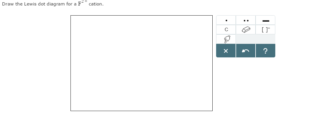 Solved Draw the Lewis dot diagram for a F^2+ cation. | Chegg.com