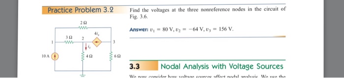 Solved Find the voltages at the three nonreference nodes in | Chegg.com