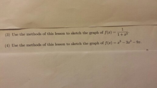 Solved Use the methods of this lesson to sketch the graph of | Chegg.com