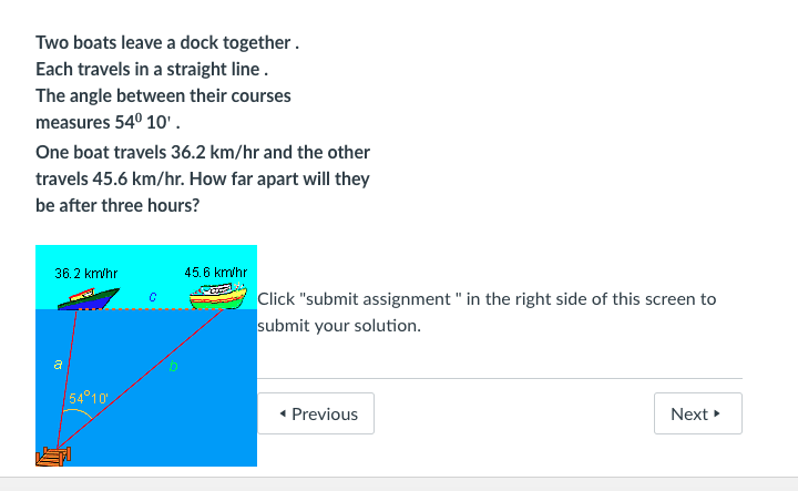 Solved Two boats leave a dock together Each travels in a | Chegg.com