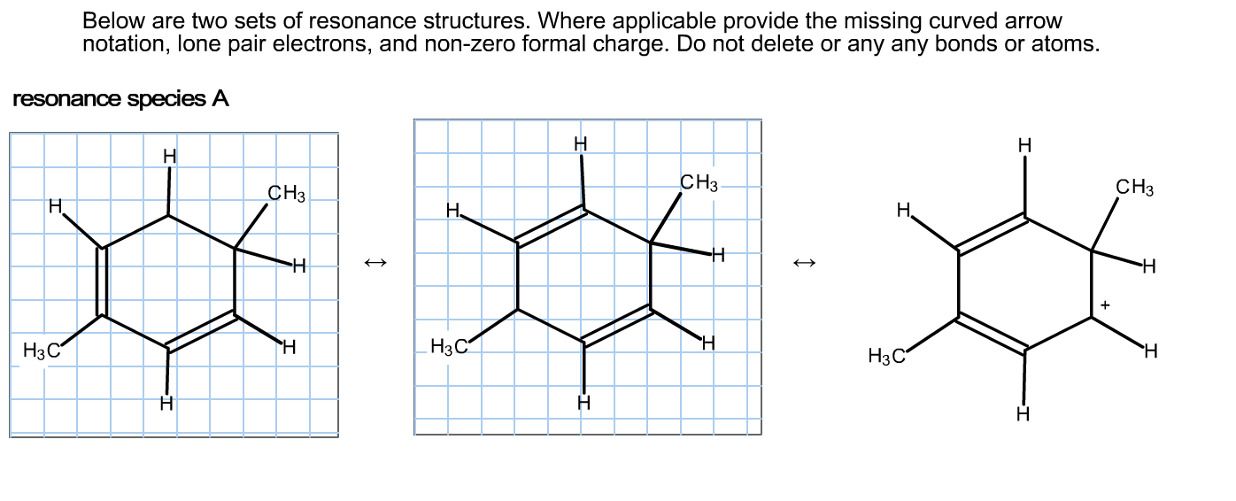 Solved Below are two sets of resonance structures. Where | Chegg.com