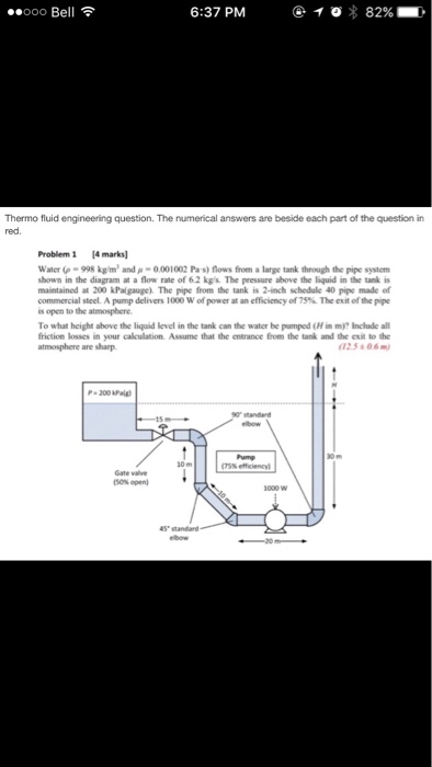Solved Water(rho = 998 kg/m^3 and rho = 0.001002 pa middot | Chegg.com