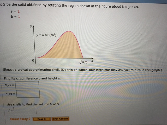 Solved: Let S Be The Solid Obtained By Rotating The Region... | Chegg.com