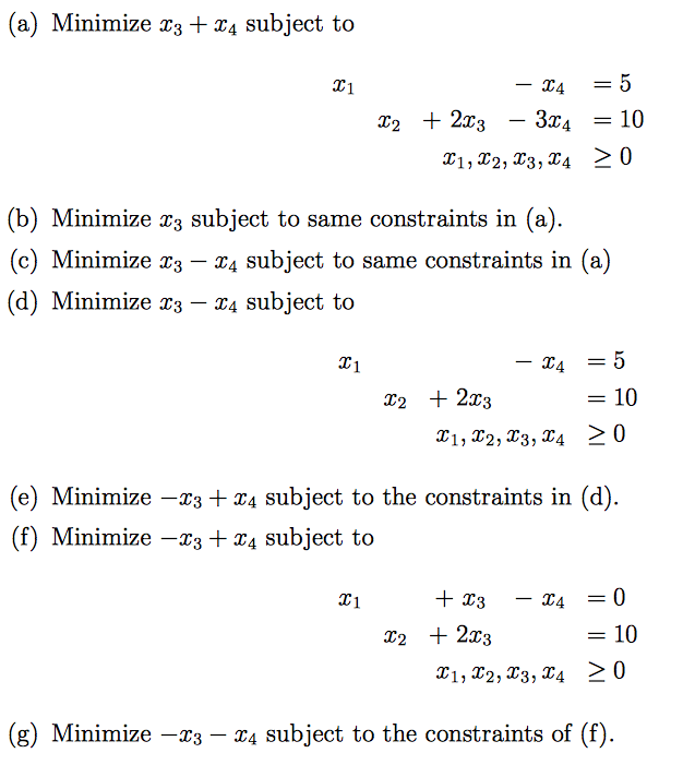 Linear Programming Question: | Chegg.com