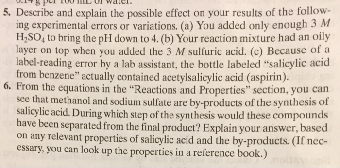Describe and explain the possible effect on your | Chegg.com