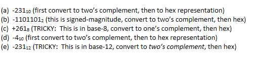 Solved Represent each of the following five numbers using | Chegg.com