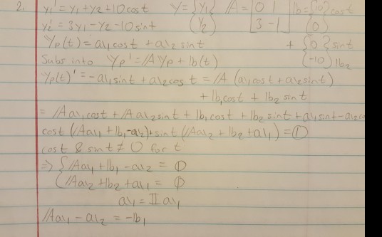 Solved Solve the particular solution for the following | Chegg.com