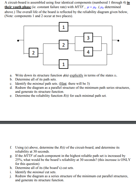Solved A circuit-board is assembled using four identical com | Chegg.com