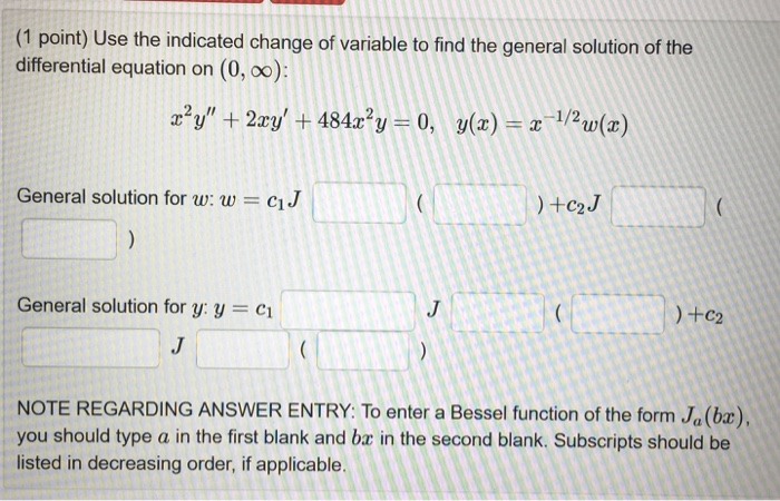 Solved Use the indicated change of variable to find the | Chegg.com