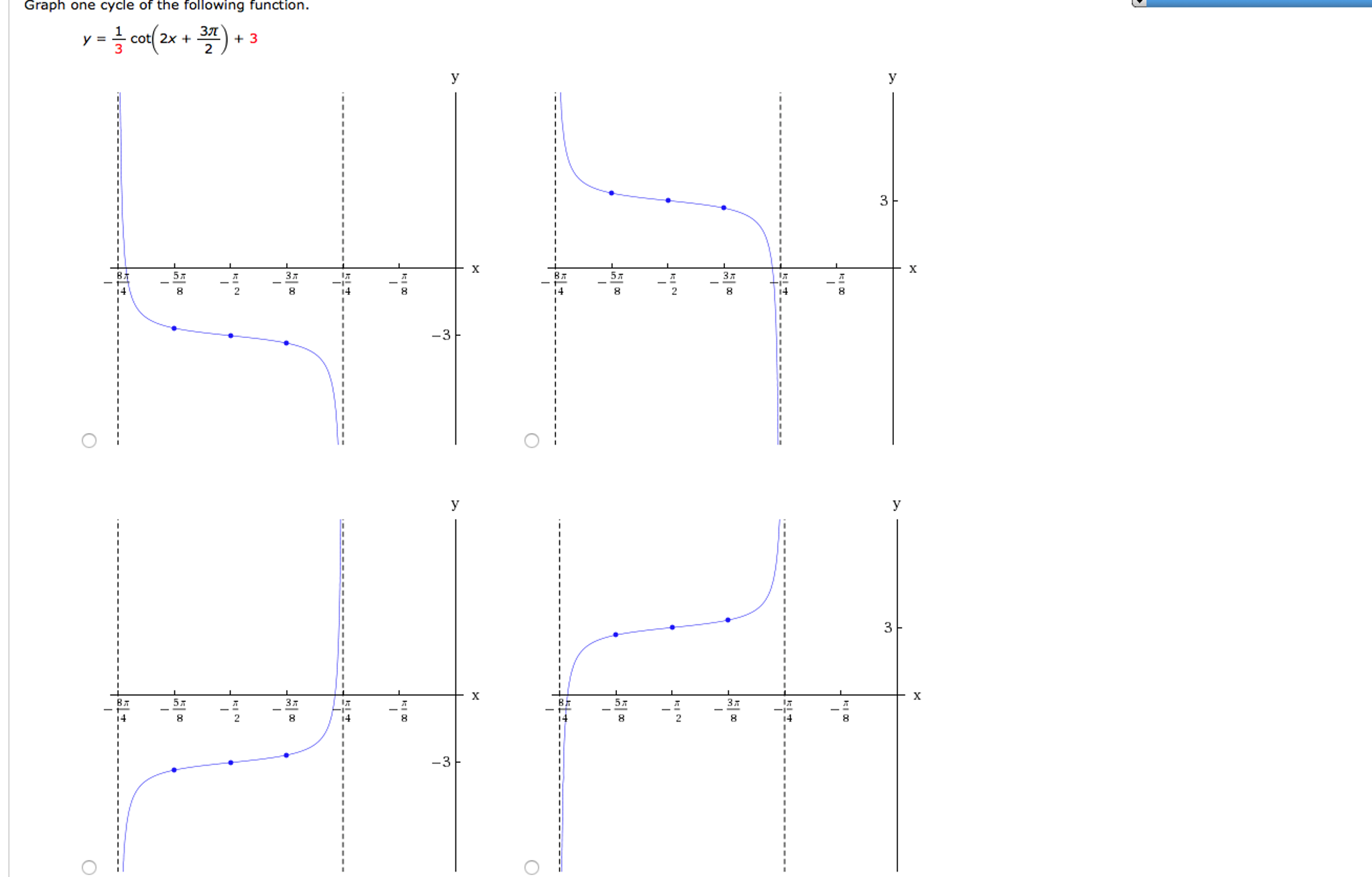 Solved Graph One Cycle Of The Following Function Y 13