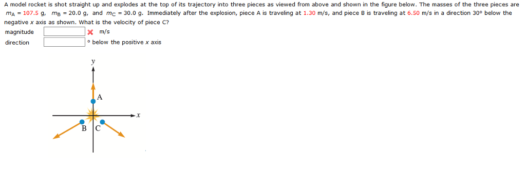 Solved A model rocket is shot straight up and explodes at | Chegg.com