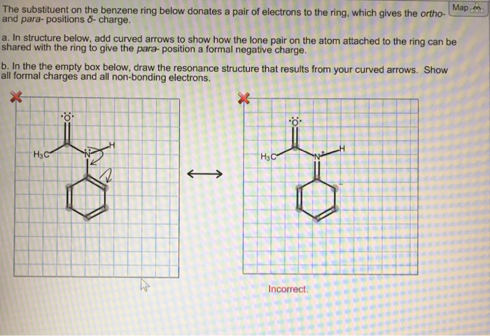 Solved The substituent on the benzene ring below donates a | Chegg.com
