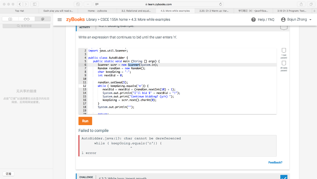 Solved Write an expression that continues to bid until the | Chegg.com